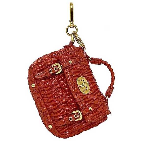OTHERS | Accessories | Miu Miu Miu Charm Pouch Ec230 Red Matelasse ...